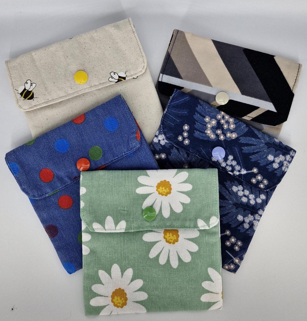 Handmade Bag Organiser Drill Fabric Snap Pouch Toiletries Purse ...