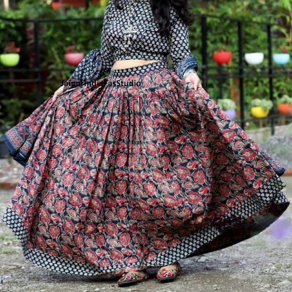 Indian Crop Top and Ghagra - Etsy