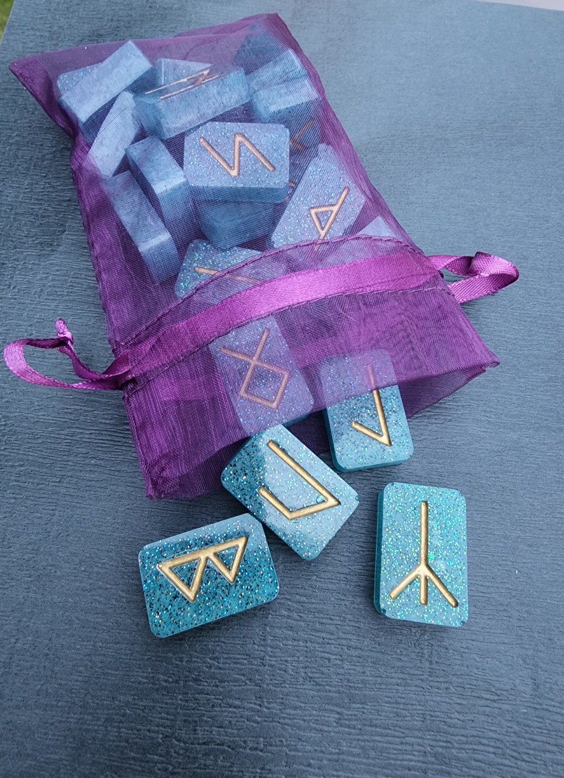 Water Element Resin Runes Set | Norse | Elemental | New Age ...