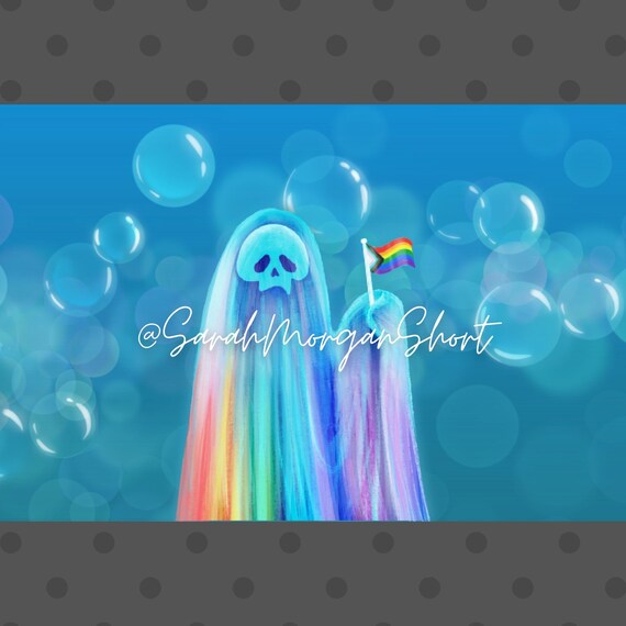 LGBTQ Pride Flag Ghost Instant Download digital Art | Etsy