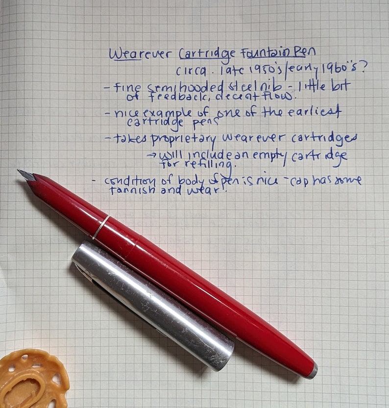 Vintage Wearever Cartridge Fountain Pen - Great Working Condition - Etsy