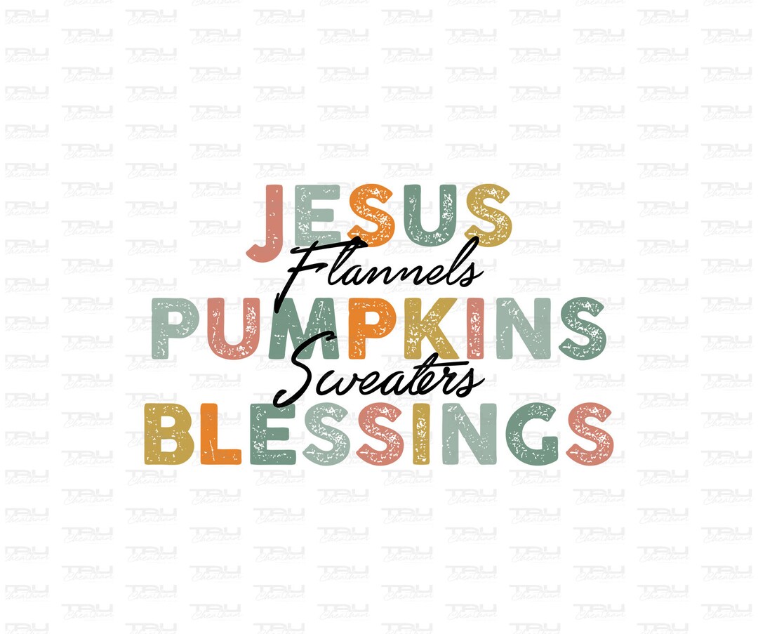 Retro Fall Christian Png Jesus Flannels Pumpkins Sweaters - Etsy