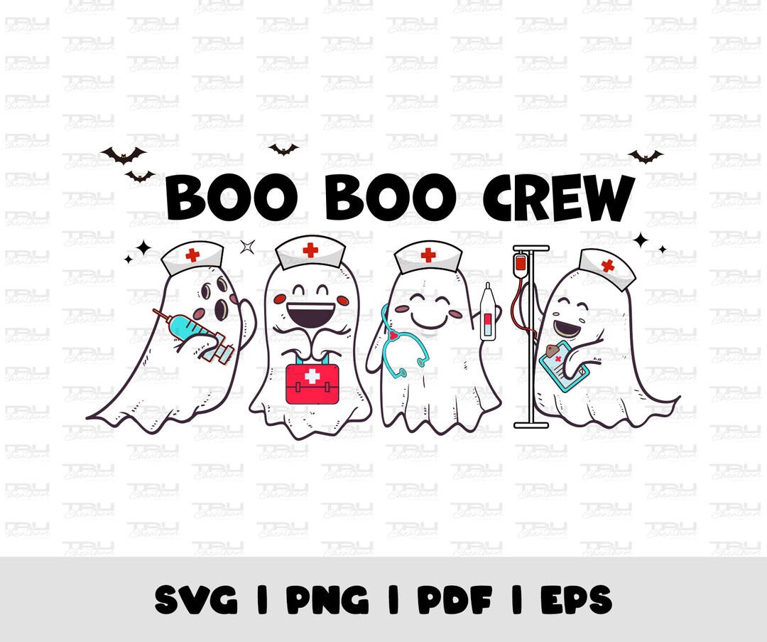 Boo Boo Crew Svg Png Ghost Nurse Png Svg Funny Nurse Png - Etsy Canada