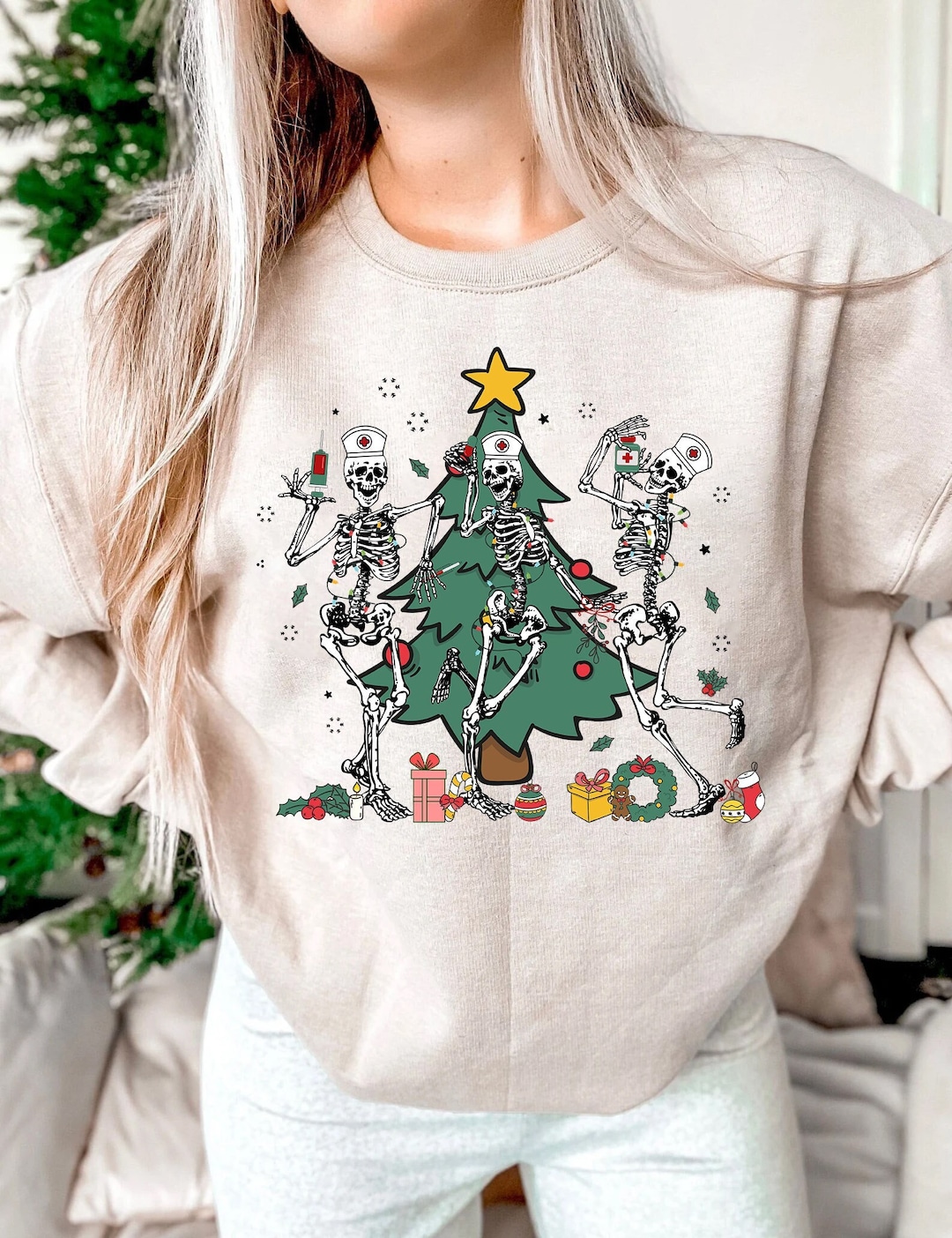 Skeleton Dancing Nurse Png Nurse Christmas Png Christmas - Etsy