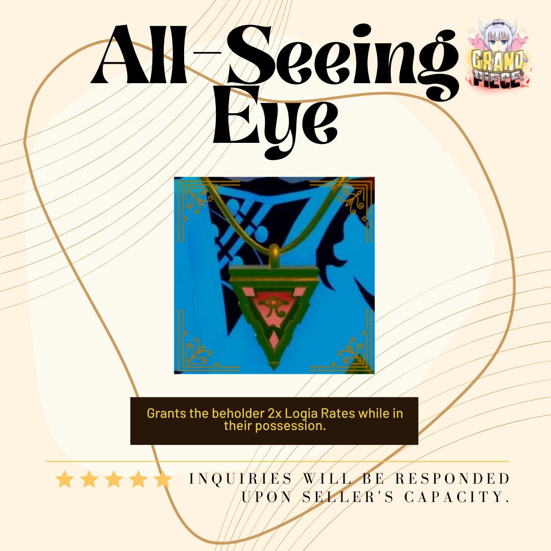 All Seeing Eye ASE GPO Grand Piece Online - Etsy UK