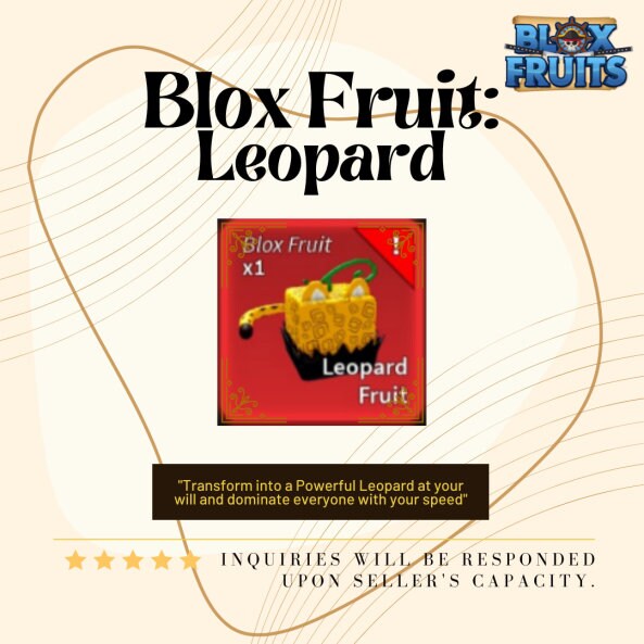 Leopard Blox Fruits read Description - Etsy Singapore