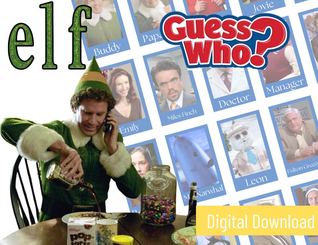 Elf Guess Who Game: 24 Movie Characters (digital Download) - Etsy