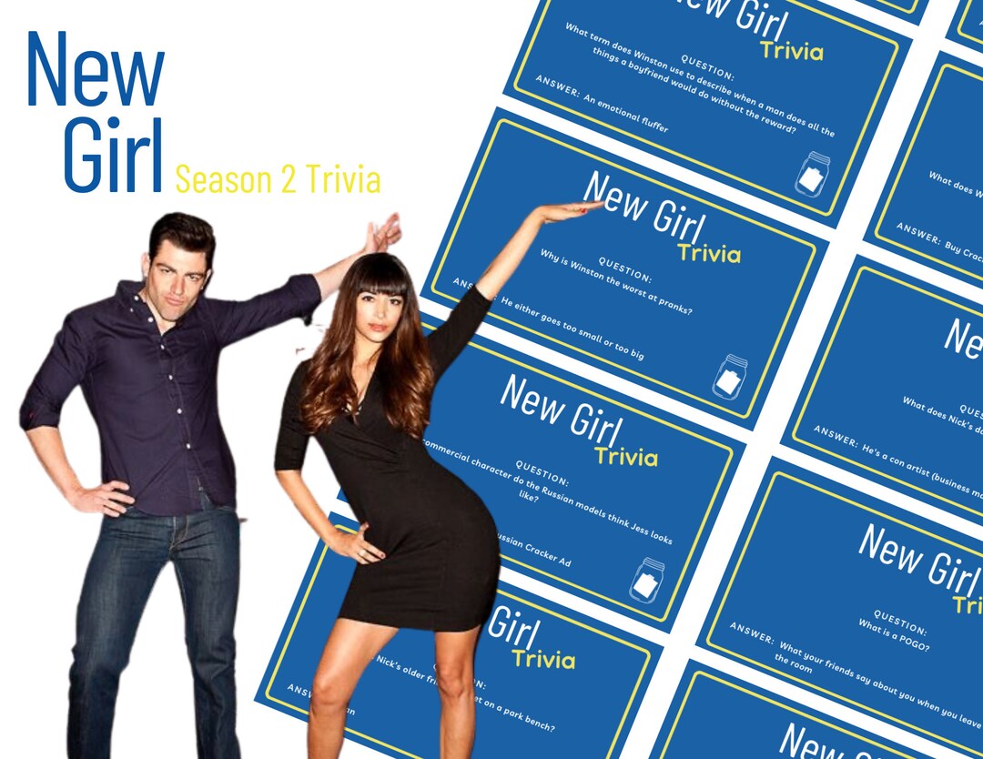 New Girl Trivia Season 2 New Girl Party Game Instant Download 50 Unique ...