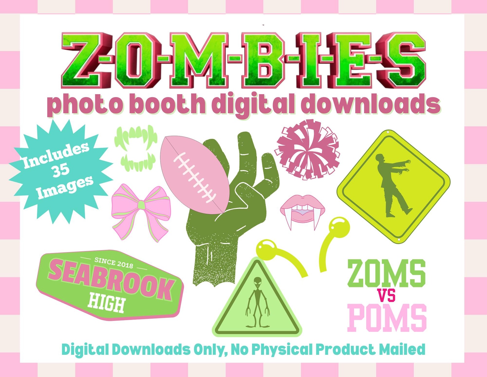 Disney Zombies Photo Booth Props | Movie Party Printables (PDF Download ...