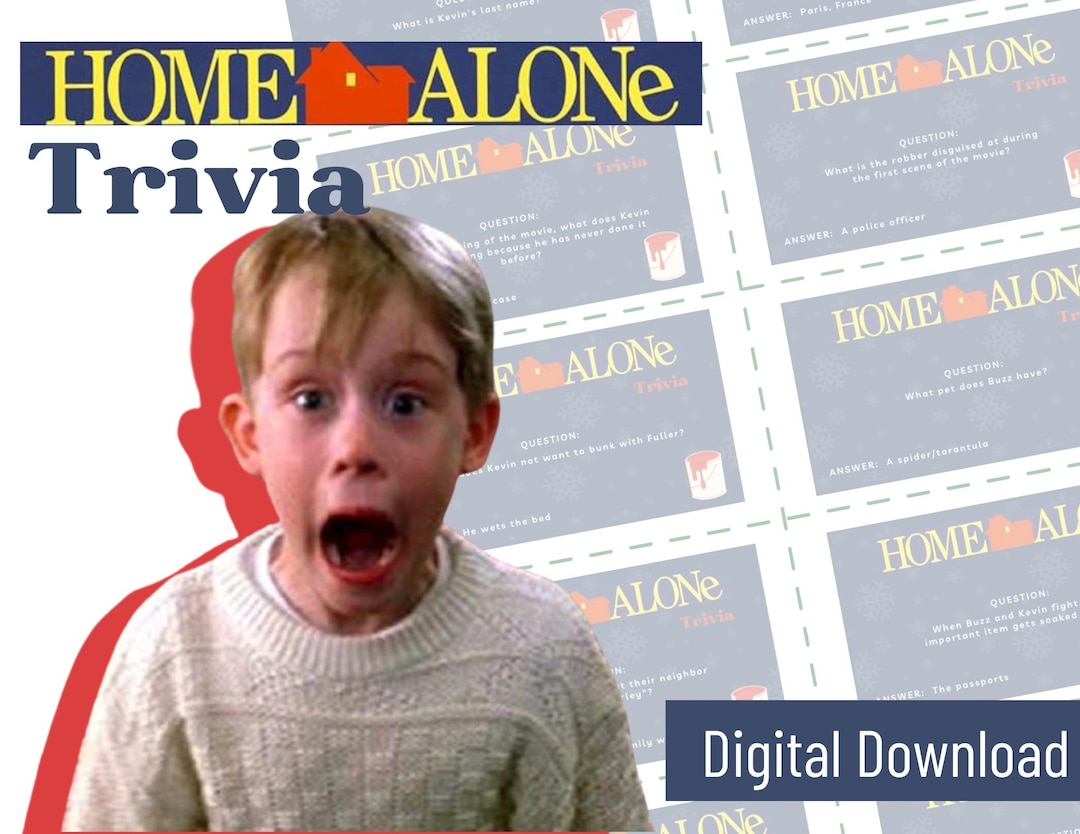 Home Alone Movie Trivia Cards | Movie Game Night | Family Fun ...