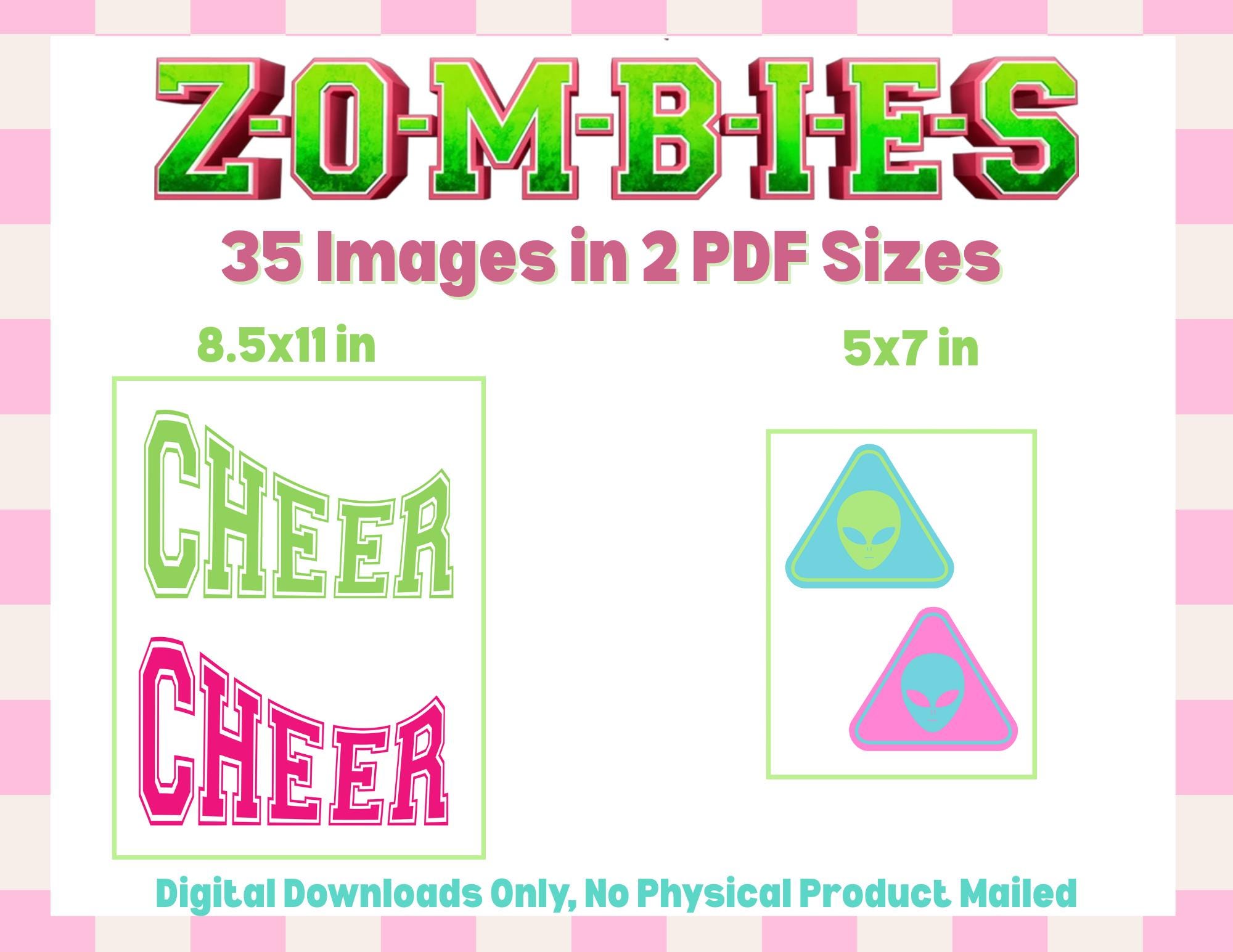 Disney Zombies Photo Booth Props | Movie Party Printables (PDF Download ...