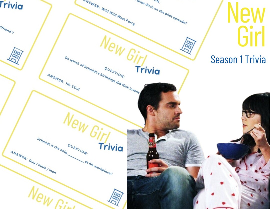 New Girl Trivia Season 1 New Girl Party Game Instant Download