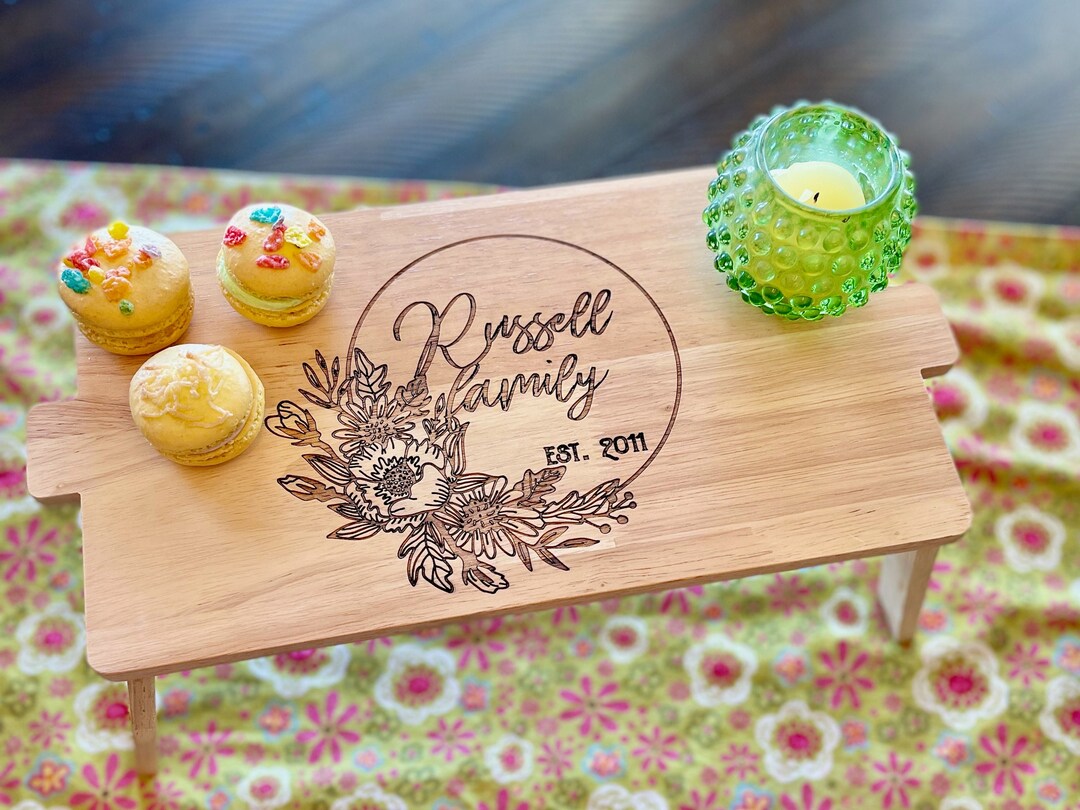 Customizable Name Wood Stand Serving Food Tray - Etsy