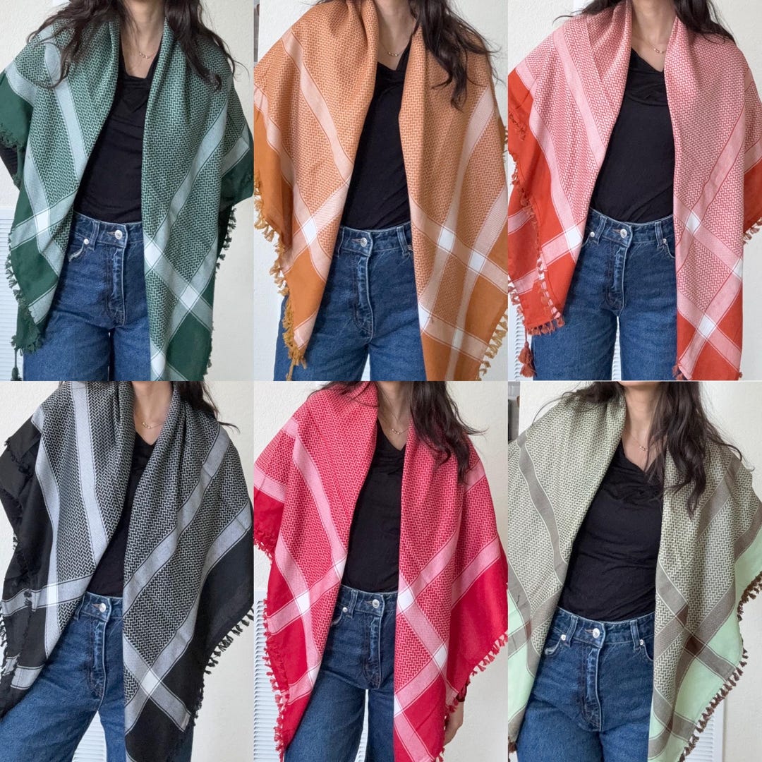Multi Color Keffiyeh | Colorful Keffiyeh | Palestinian Keffiyeh Multi ...
