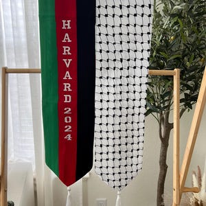 Custom Graduation Sash | Palestine Custom Graduation Stole | Custom ...