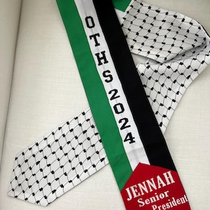 Custom Graduation Sash | Palestine Custom Graduation Stole | Custom ...