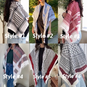 Original Palestinian Keffiyeh | Jordanian Hatta | Black and White ...