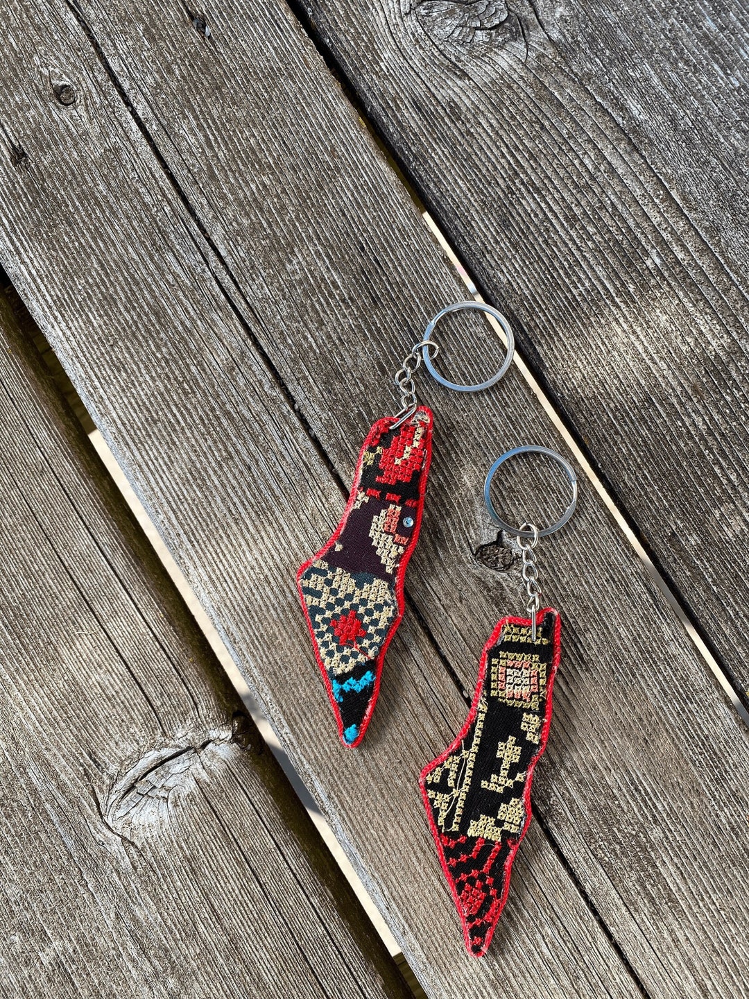 Traditional Palestinian Embroidered Keychain Gift | Embroidered ...
