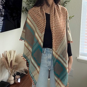 Multi-colored Weave Keffiyeh Colorful Koofiya Scarves Bright Colored ...