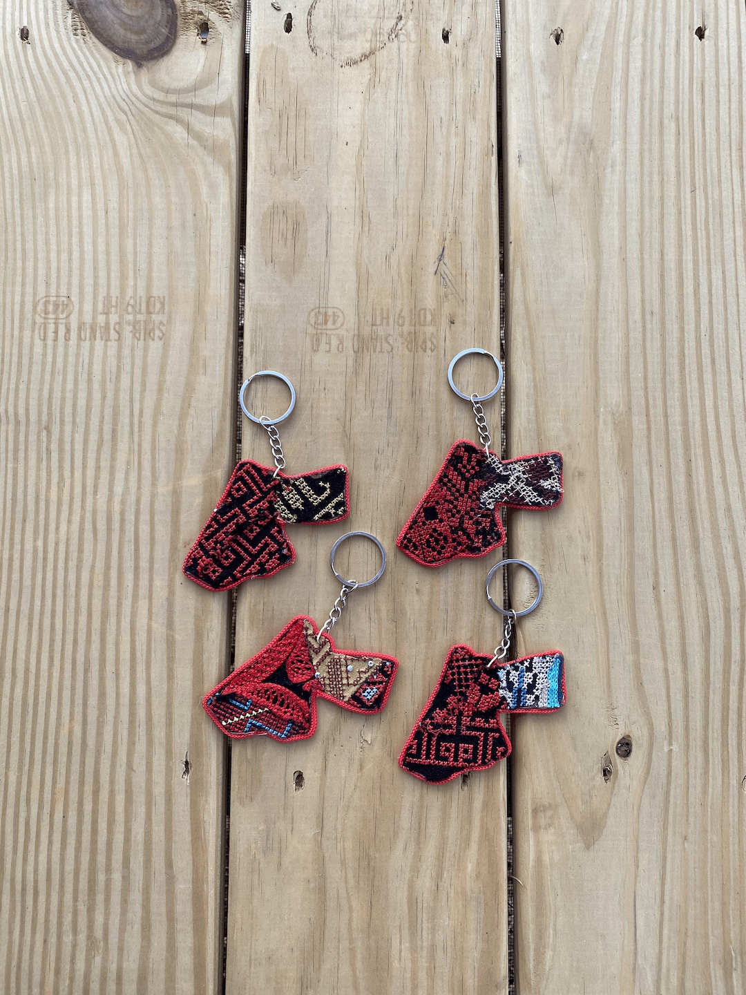 Traditional Jordanian Stitching Embroidery Keychain Gift Jordanian Gift ...