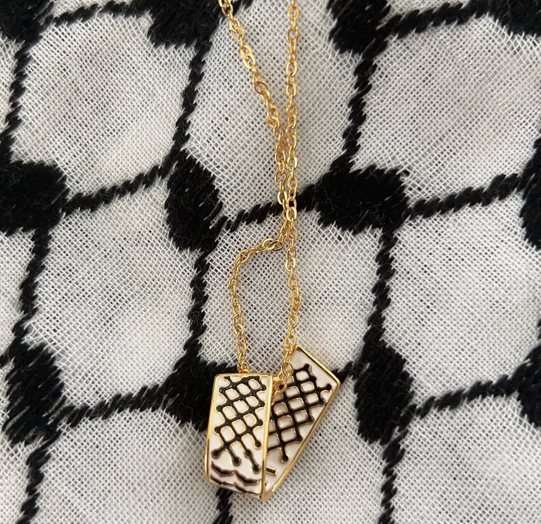 Keffiyeh Necklace Kufiya Style Necklace Palestinian Keffiyeh Scarf ...