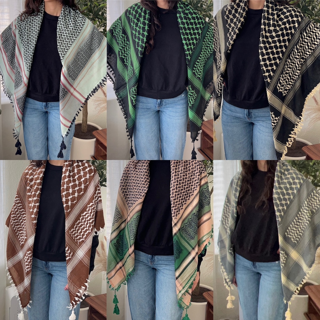 Palestinian Keffiyeh Colored Kufiya Multi-colored Keffiyeh Scarves ...