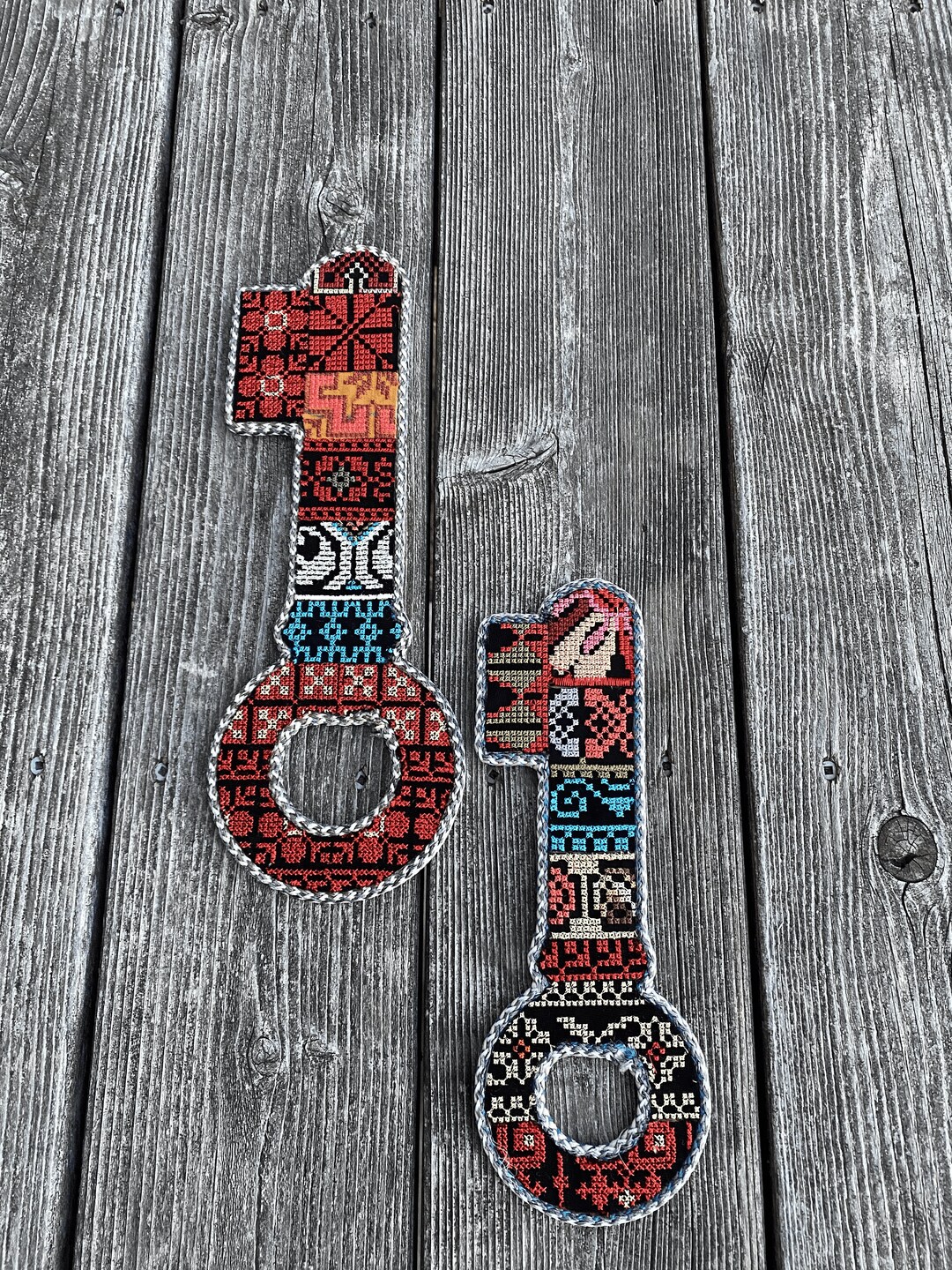 Traditional Palestinian Embroidery Wall Decor Medium Key Shape Thob ...