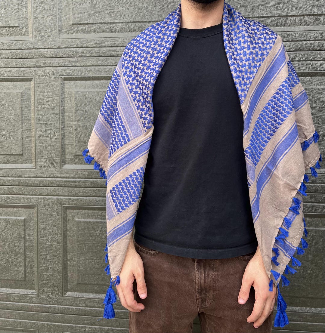 Colored Palestinian Keffiyeh | Red Green Blue Traditional Keffiyeh ...