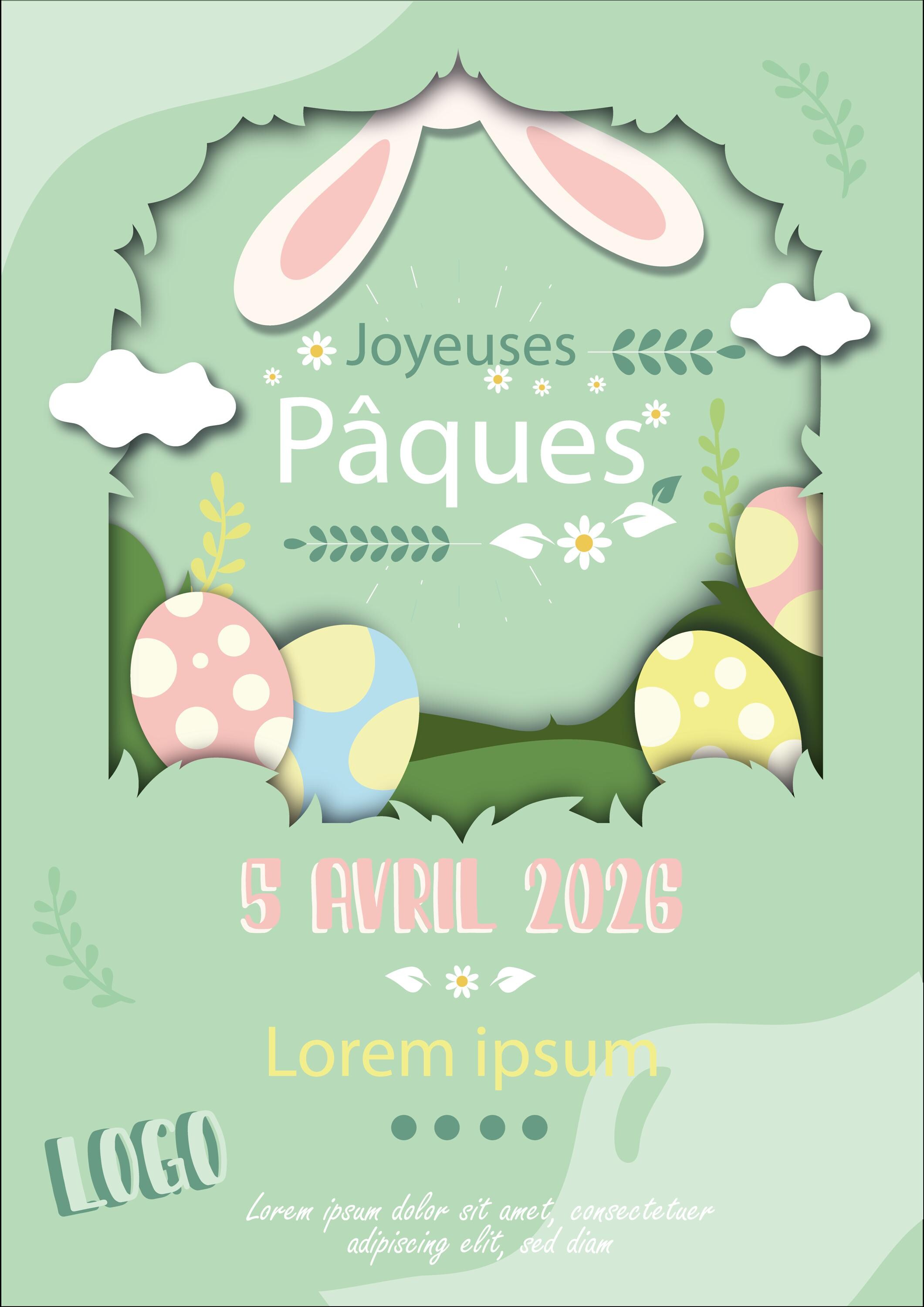 Printable Easter Poster for Kids – Editable Canva Template – Easter ...
