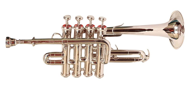 Piccolo Trumpet Brass Bb Nickel Plated by Zaimahandicraft Comes With a ...