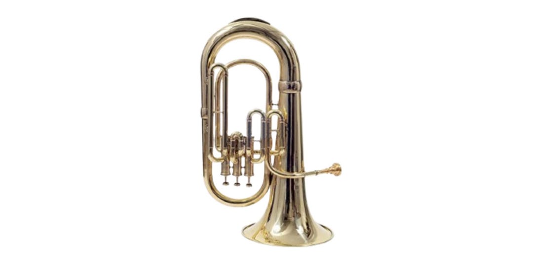 Euphonium Brass Bb High Polish 3 Valves by Zaima Handicraft Comes With ...