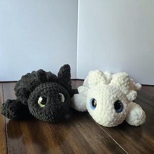Handmade Light or Dark Loafing Dragon Crocheted Plushie - Etsy