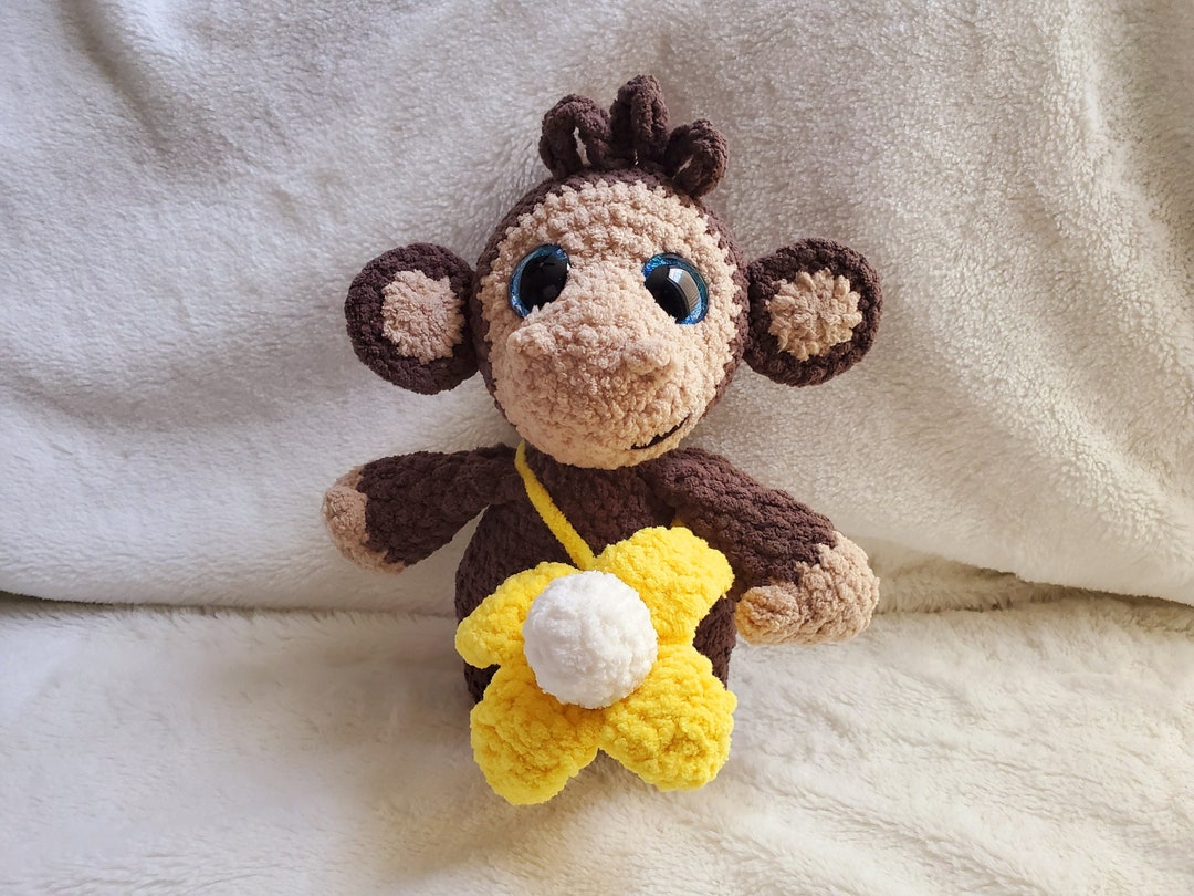 Handmade Cheeky Monkey Crocheted Plushie - Etsy