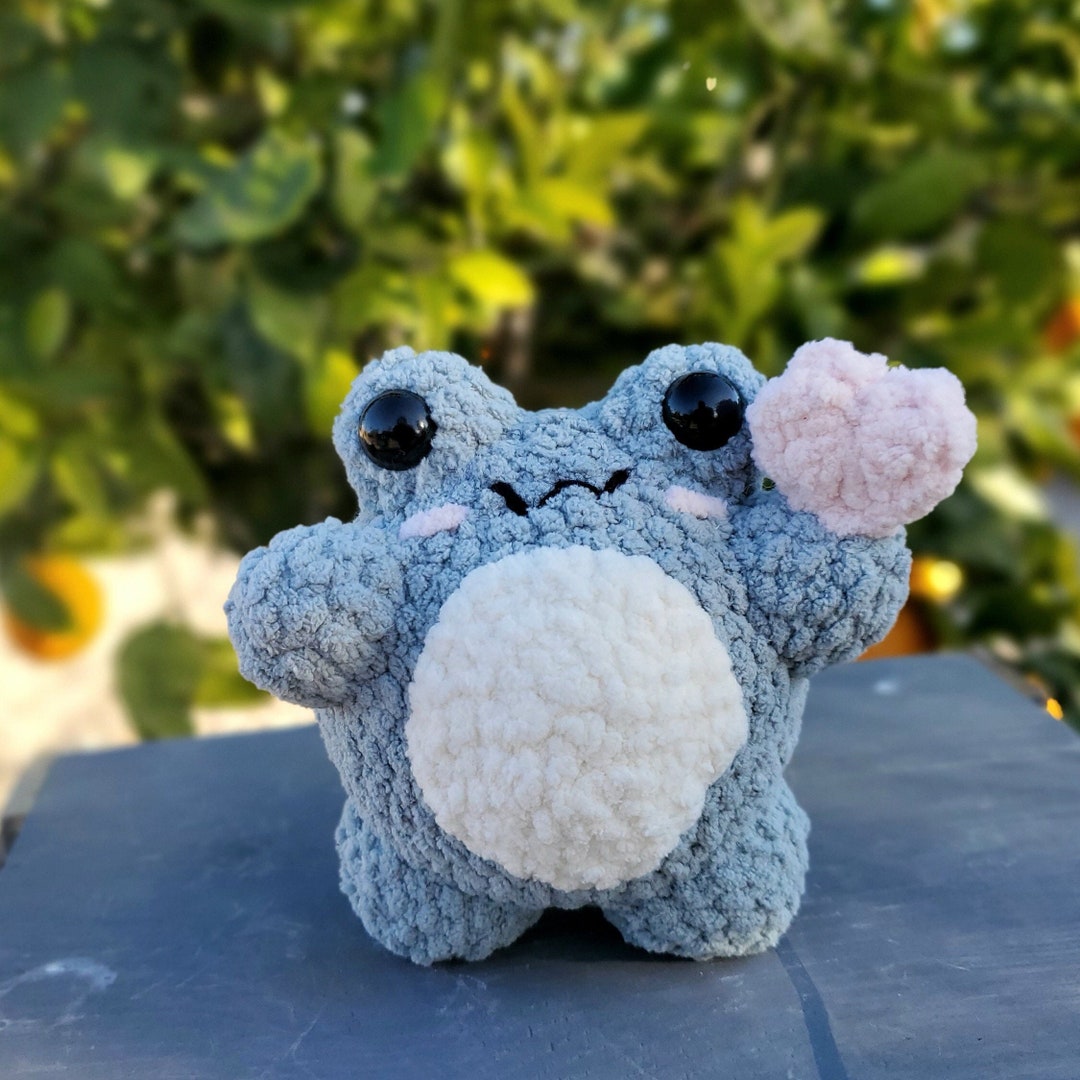 Valentine's Day Chonky Frog Crocheted Plushie - Etsy