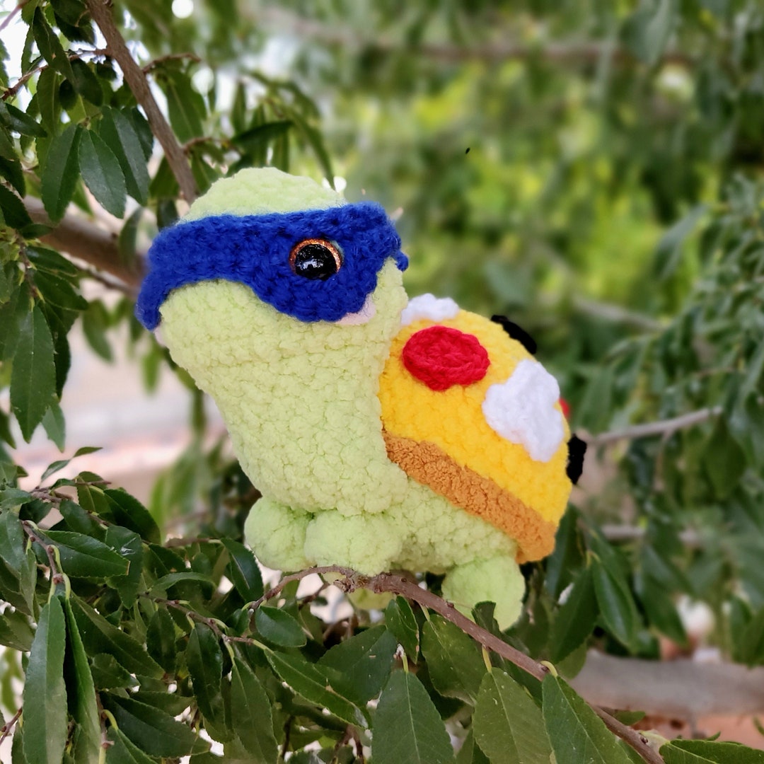 Handmade Pizza Turtle Crocheted Plushie - Etsy