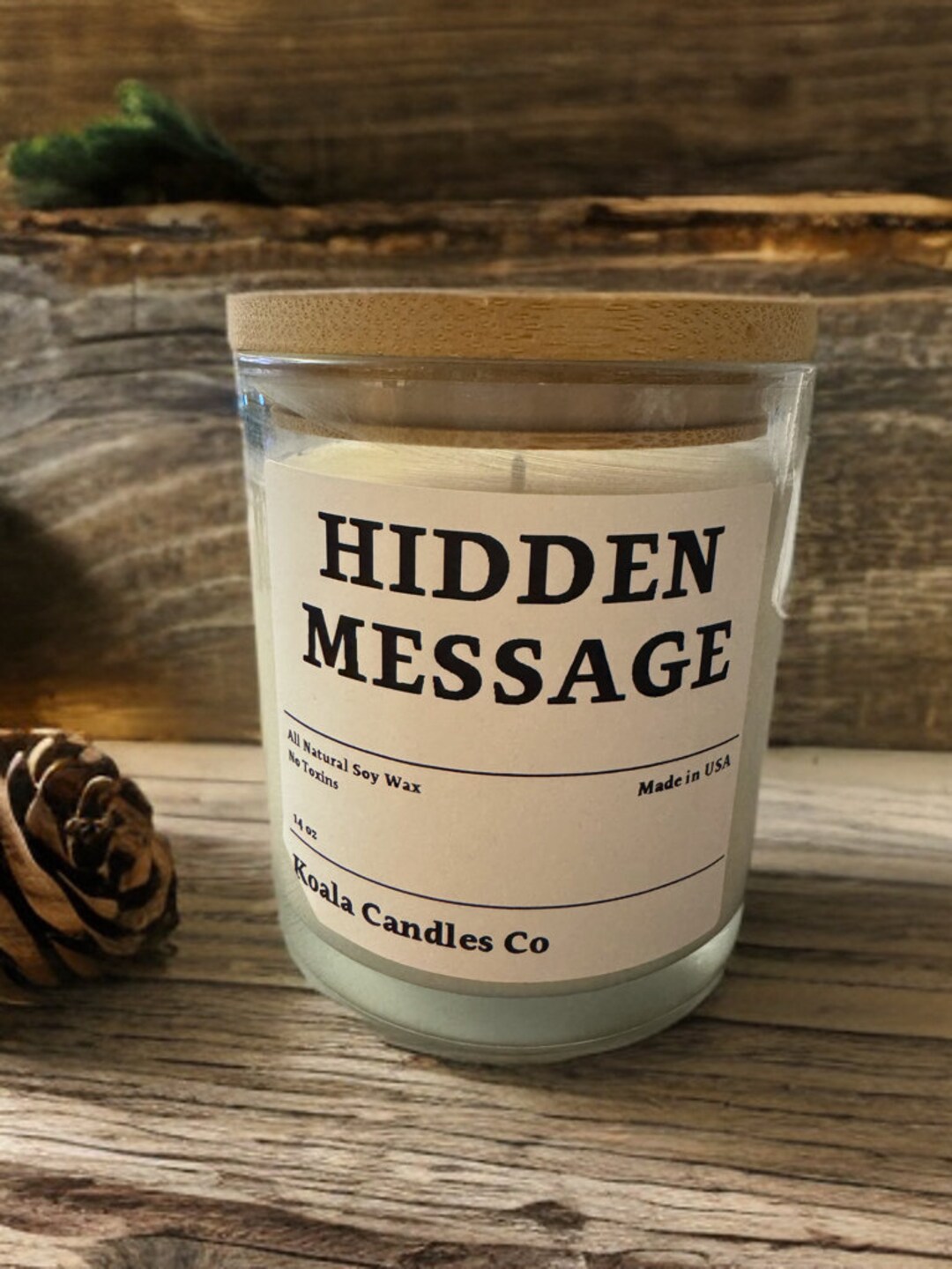 Secret Message Candle, Personalized Hidden Message Candle, Gift for Her ...