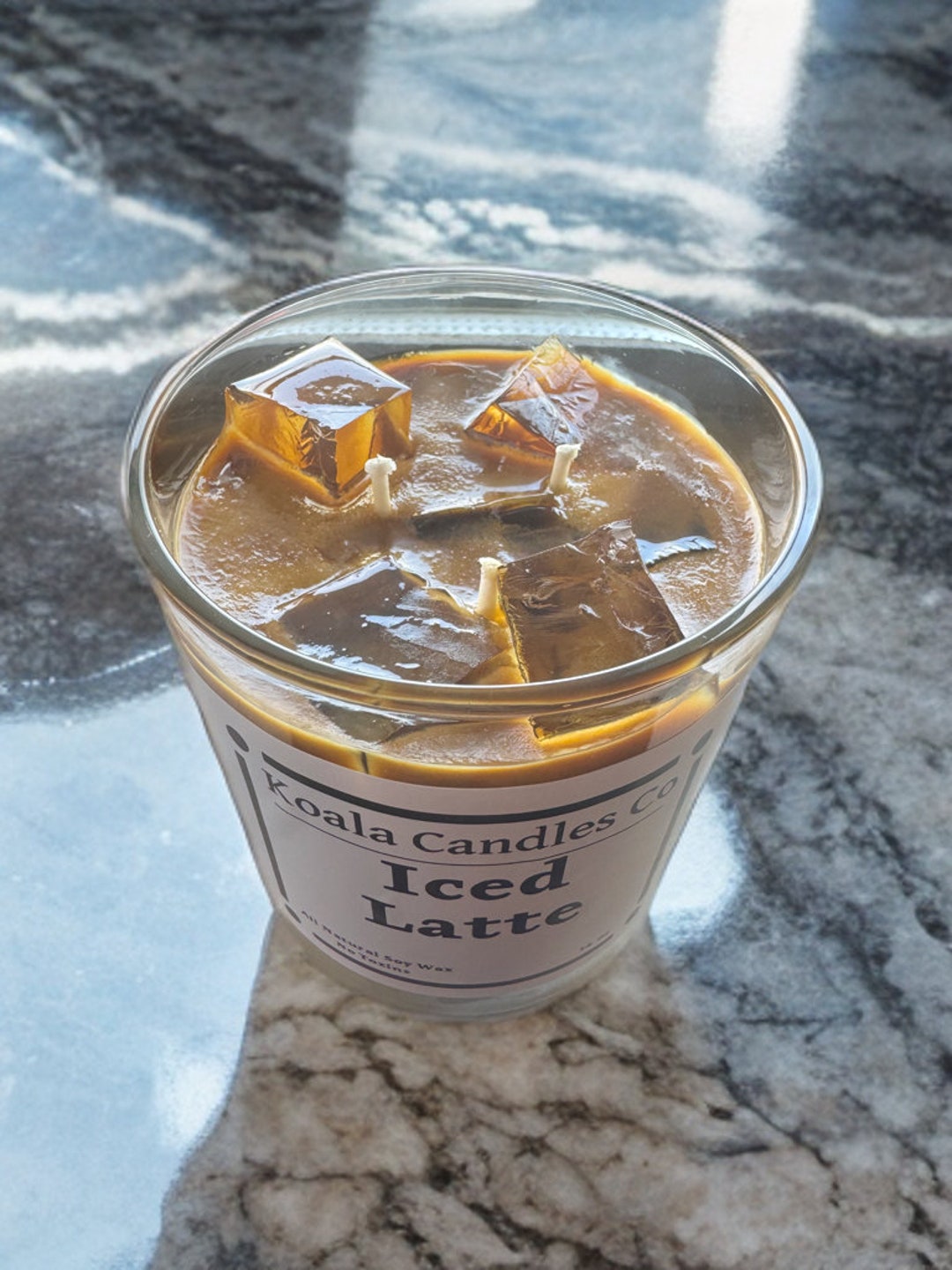 Iced Coffee Candle Coffee Scented Candle With Ice Cube Design Gift for ...