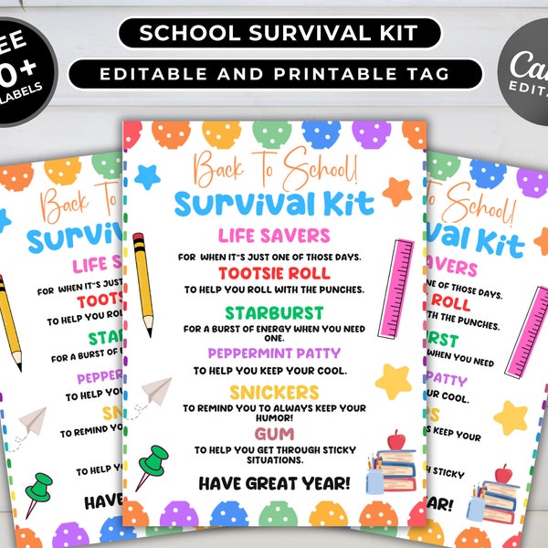 Back to School Survival Kit Students - Etsy