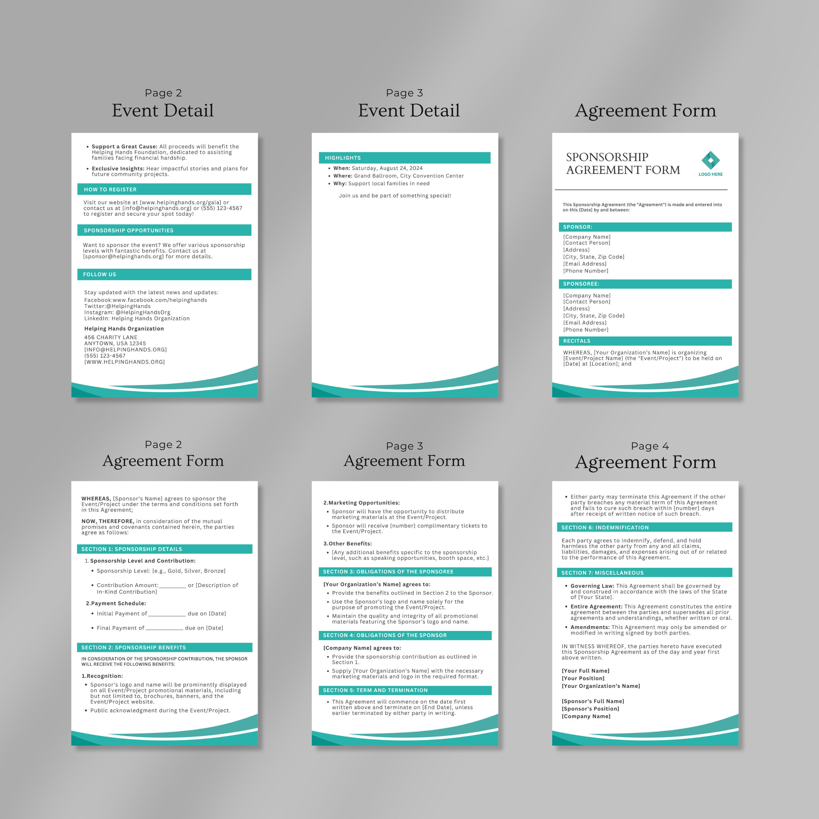 Event Sponsorship Package Templates, Sponsorship Forms,sponsor Level ...