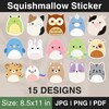 Squishmallow Sticker, Printable Cute Squishmallow Stickers ...