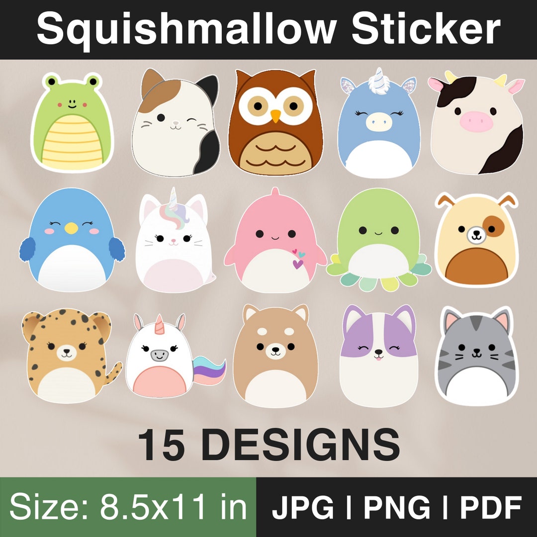 Squishmallow Sticker, Printable Cute Squishmallow Stickers ...