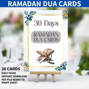 30 Ramadan Dua Cards 30 Day Dua Ramadan Printable 30 Day Ramadan Decor ...