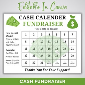 All Purpose Fundraiser Calendar, Pick A Date to Donate Fundraiser ...