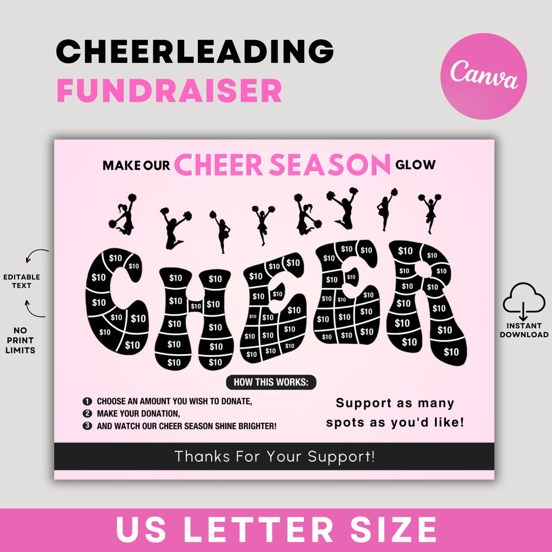 Pick a Date Donation Cheer Fundraising Calender, Cheerleading ...