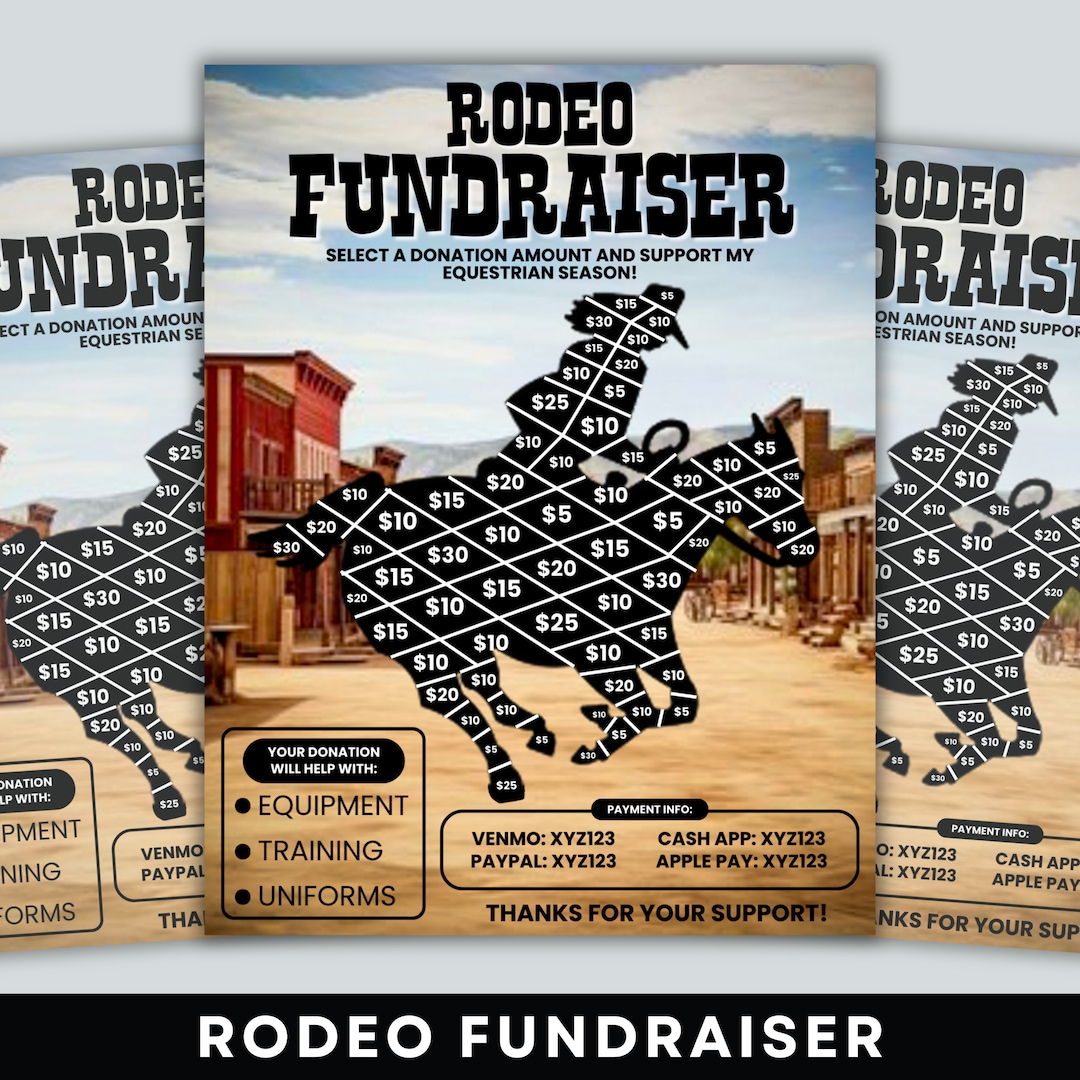 Rodeo Fundraiser Template, Horse Riding Match Fundraiser, Horse ...