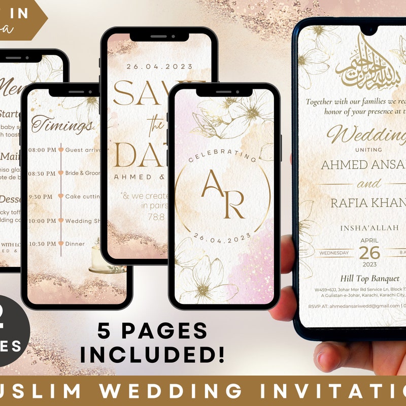 Shaadi Card Template - Etsy