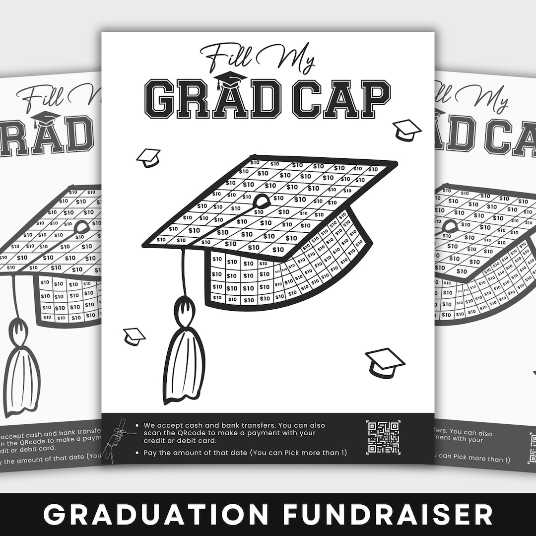 Graduation Fundraiser Template, Fill My Graduation Cap Fundraiser, Fill ...