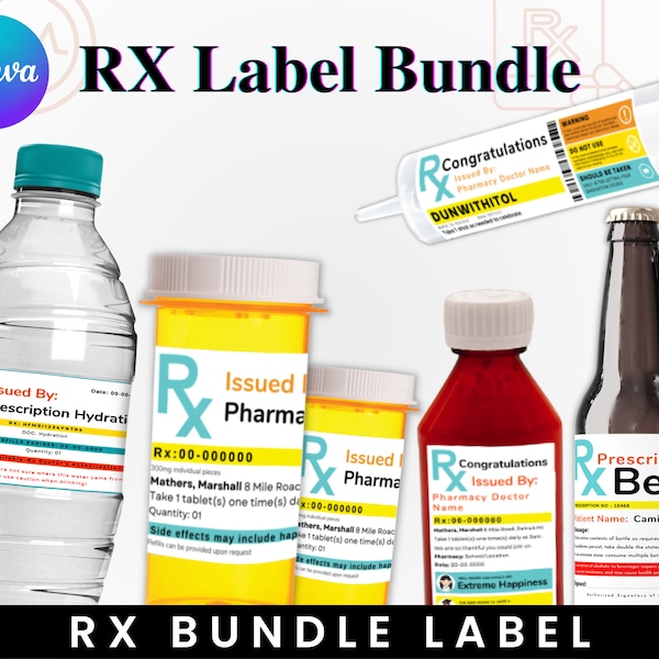 Fake Bottle Label - Etsy