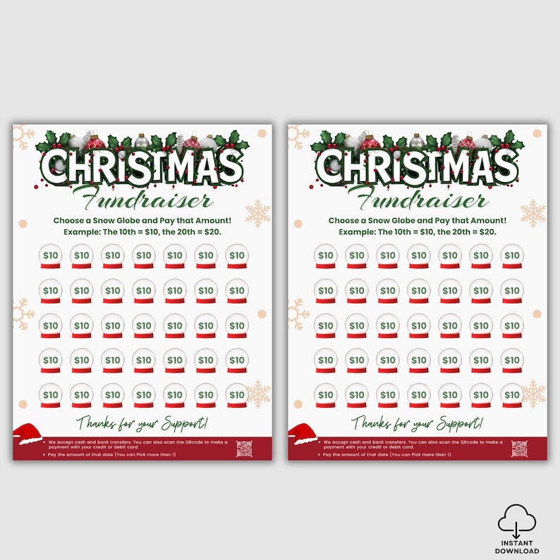 Christmas Fundraiser Template, Black Out My Board, Christmas Tree ...