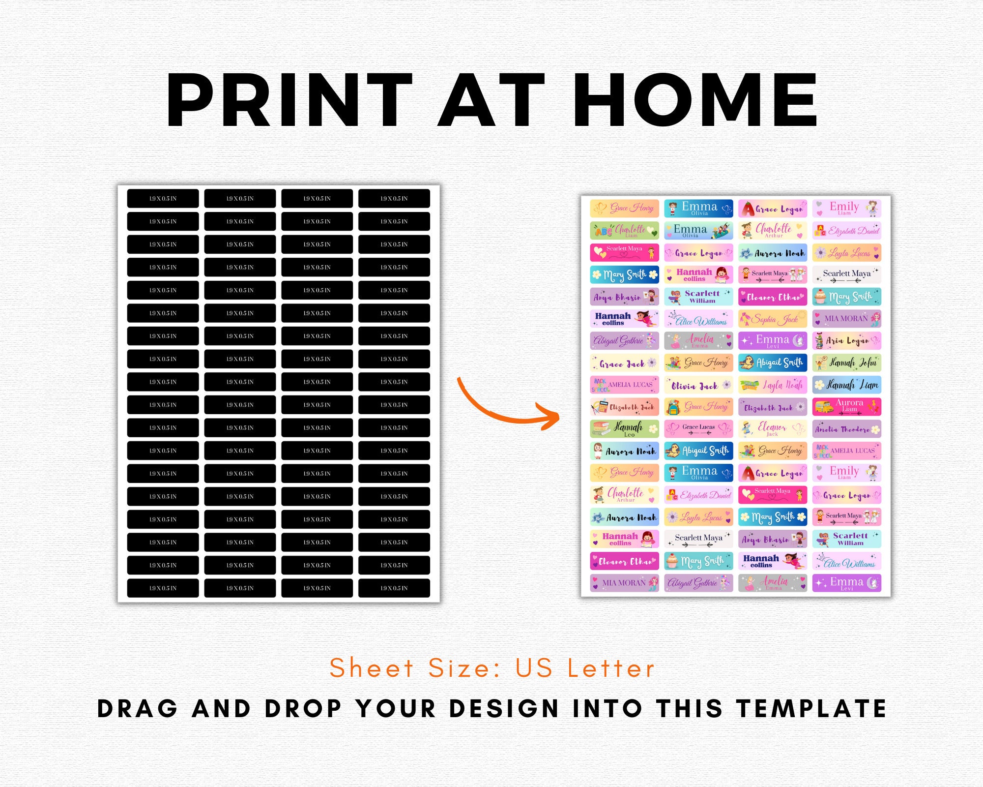 Back to School Clothing Labels Printable Clothing Labels - Etsy